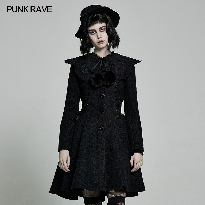 PUNK RAVE Goth Woollen Coat WY-1307ECF