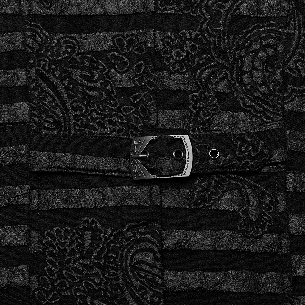 Punk Rave Striped Texture Classic Slim Fitting Striped Jacquard Goth ...